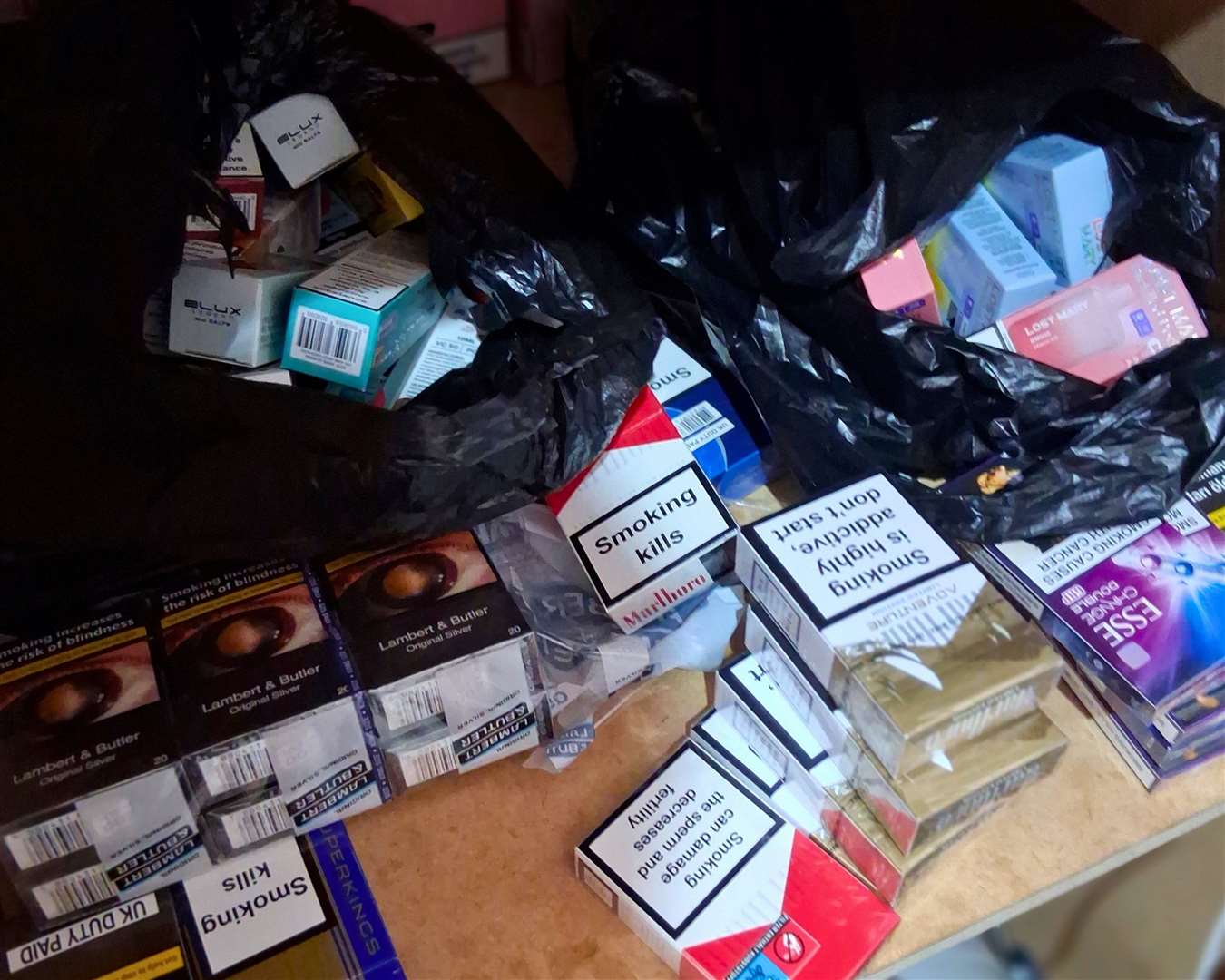 Items seized in crackdown on illegal tobacco and vape sales in ...