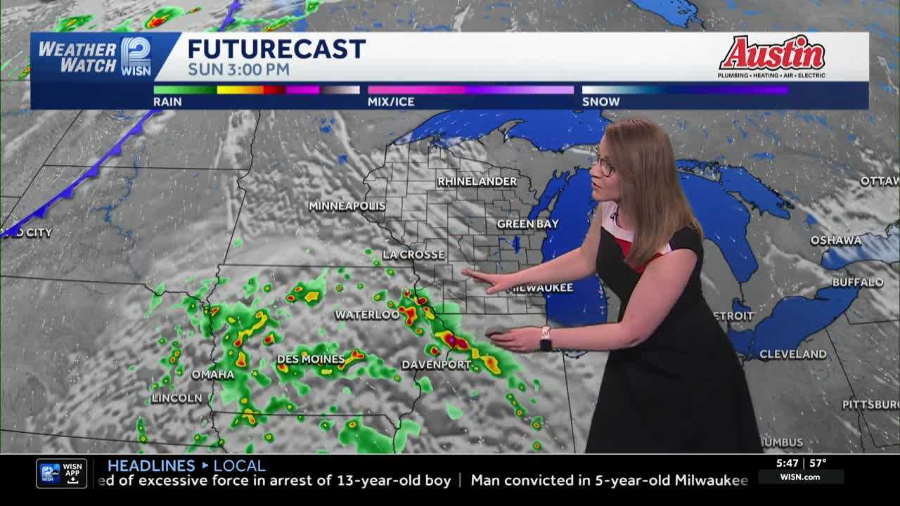 Sunny today, storm chances tomorrow