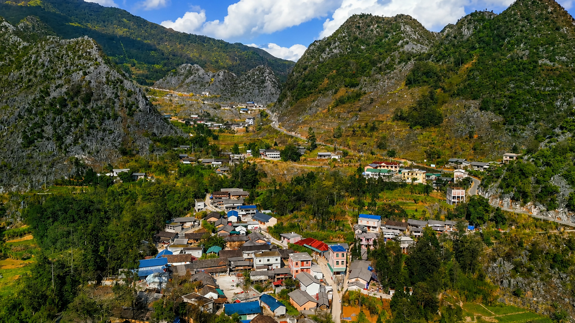 Why build a village between these cliffs?