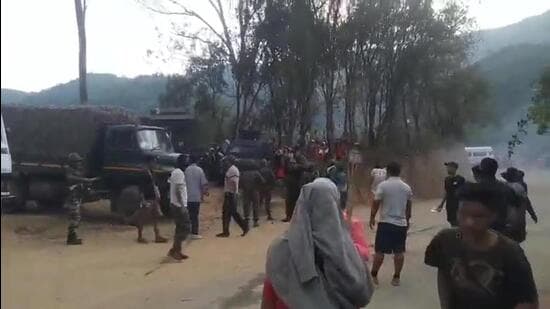 4 injured during protest against Assam Rifles outpost in Manipur’s ...