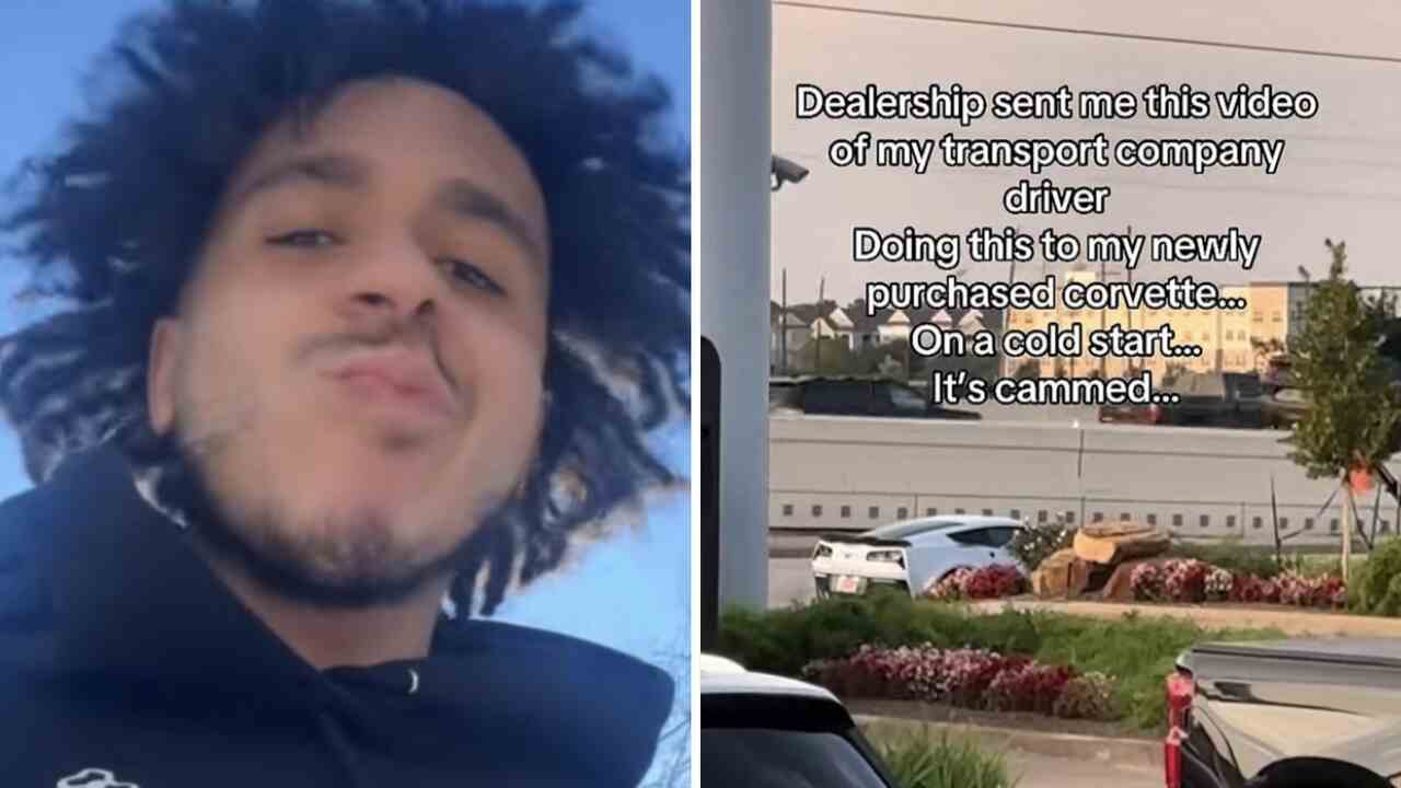 Video: Man catches vehicle transport company destroying his Corvette