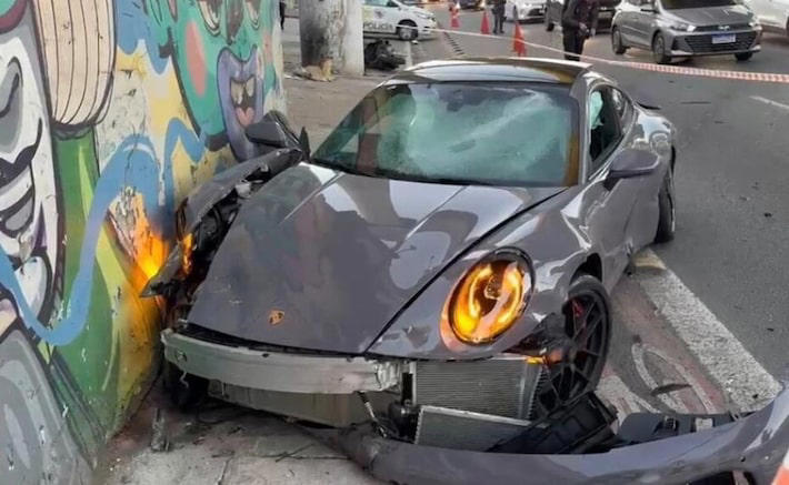 Porsche conduzido por influenciador Fábio Giga estava em alta ...