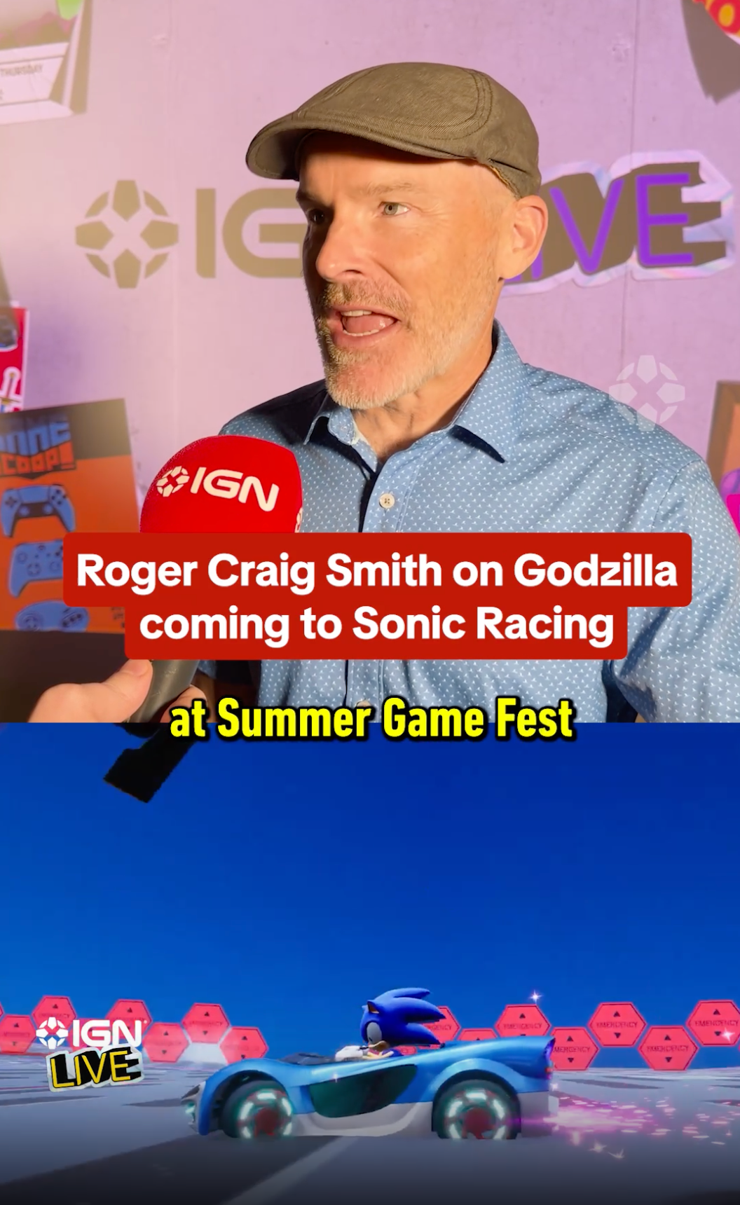 Roger Craig Smith on Godzilla coming to Sonic Racing