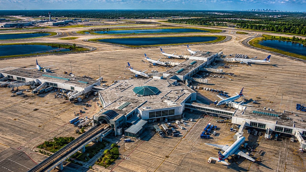 Qué hace que el aeropuerto de Orlando se vea tan enorme desde arriba