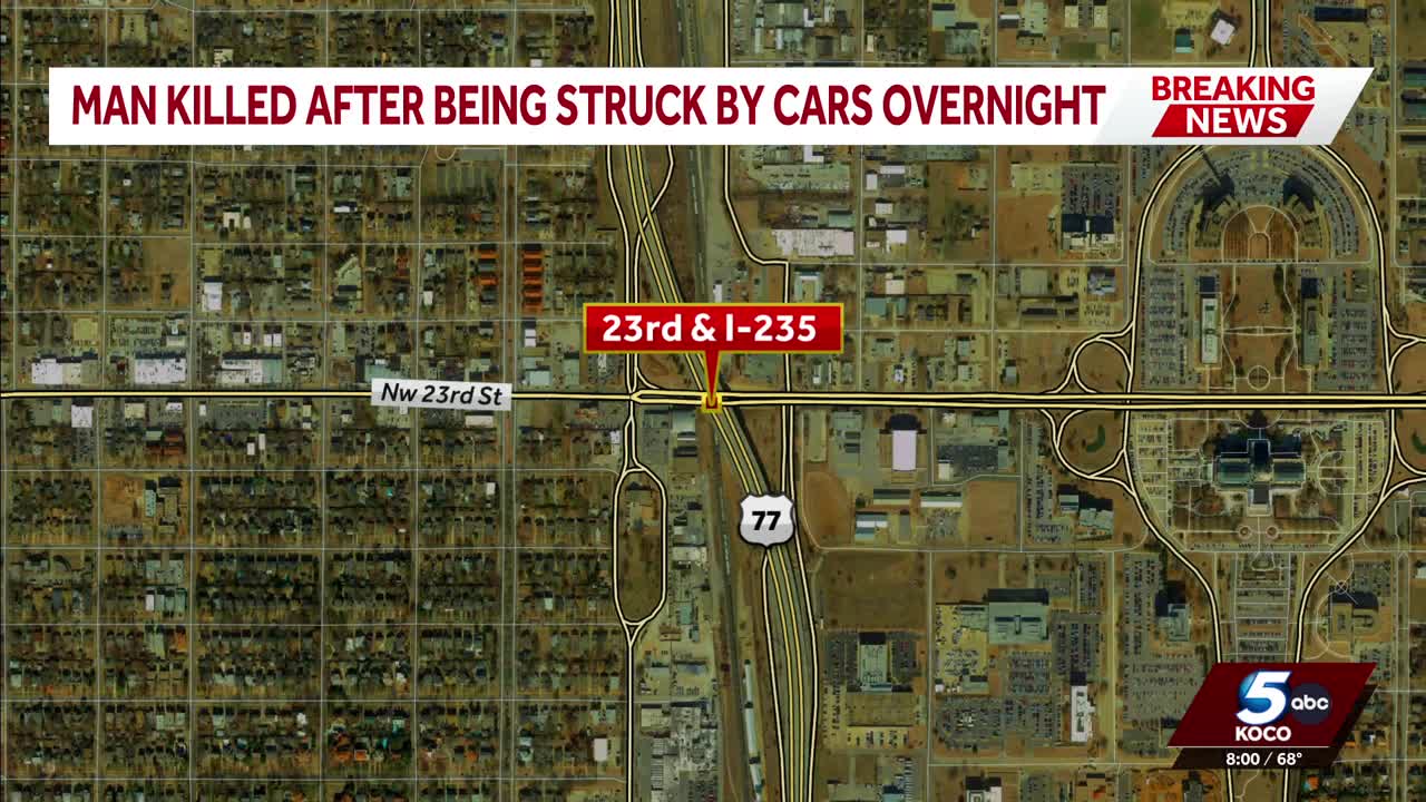Man killed after being hit by multiple cars on OKC metro highway