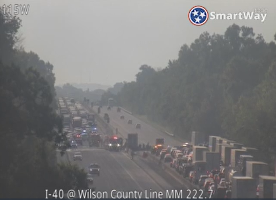 I-40 shut down after tractor-trailer fire in Mt. Juliet