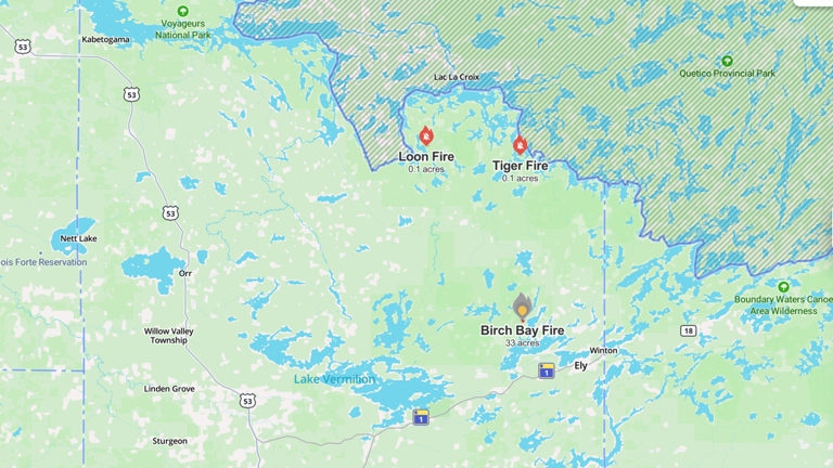 Two new wildfires detected in northern Minnesota
