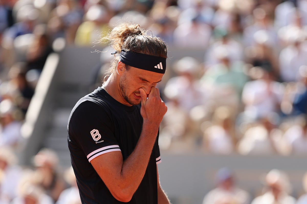 Zverev showing slam demons as he’s broken again in French Open final