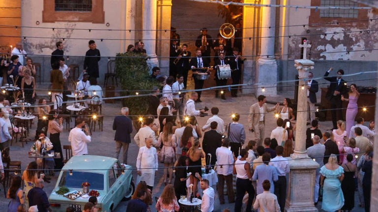 Dua Lipa and Callum Turner throw a big Italian wedding