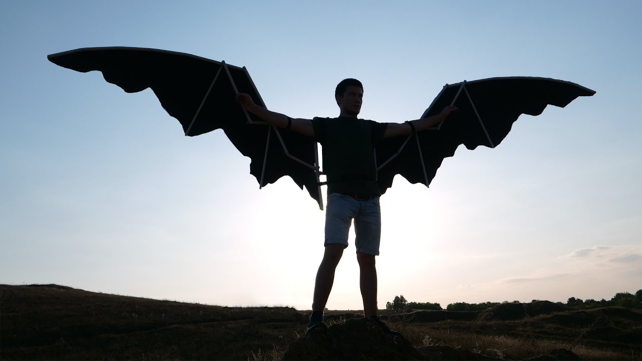 DIY articulated wings from PVC pipes
