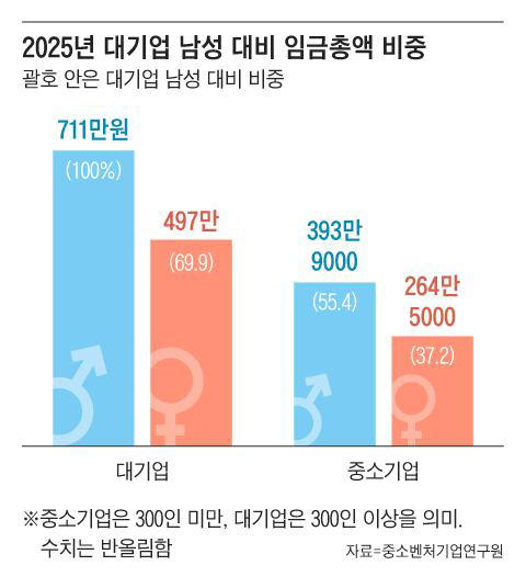 SME female wages 37% of large corporation males, gap widens