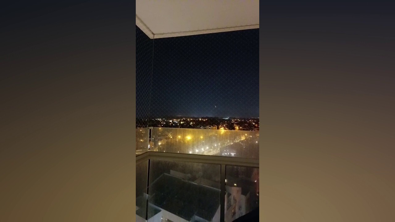 Israeli air defenses seen in Iranian missile attack