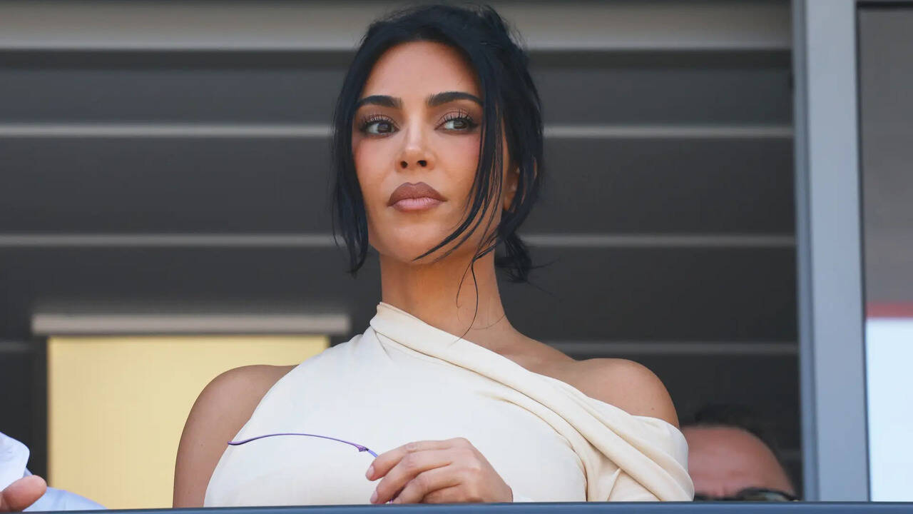 Kim Kardashian observes Lewis Hamilton's second place finish at Monaco ...