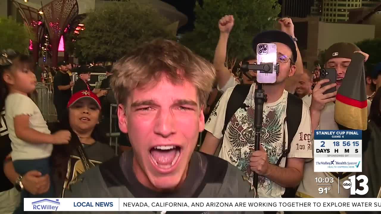 [FULL COVERAGE] Golden Knights fans react to double-overtime win in Game 3