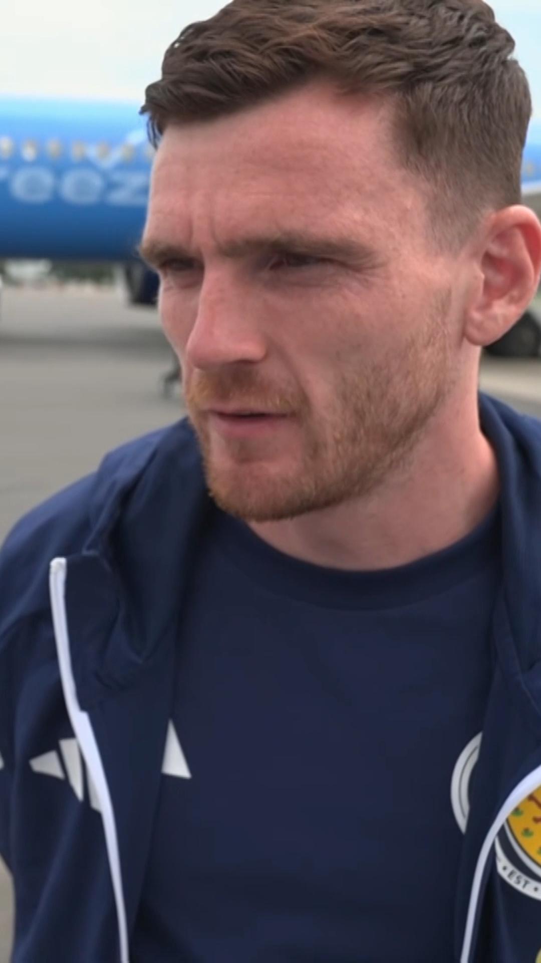 Vertical soccer WC26 Scotland arrival