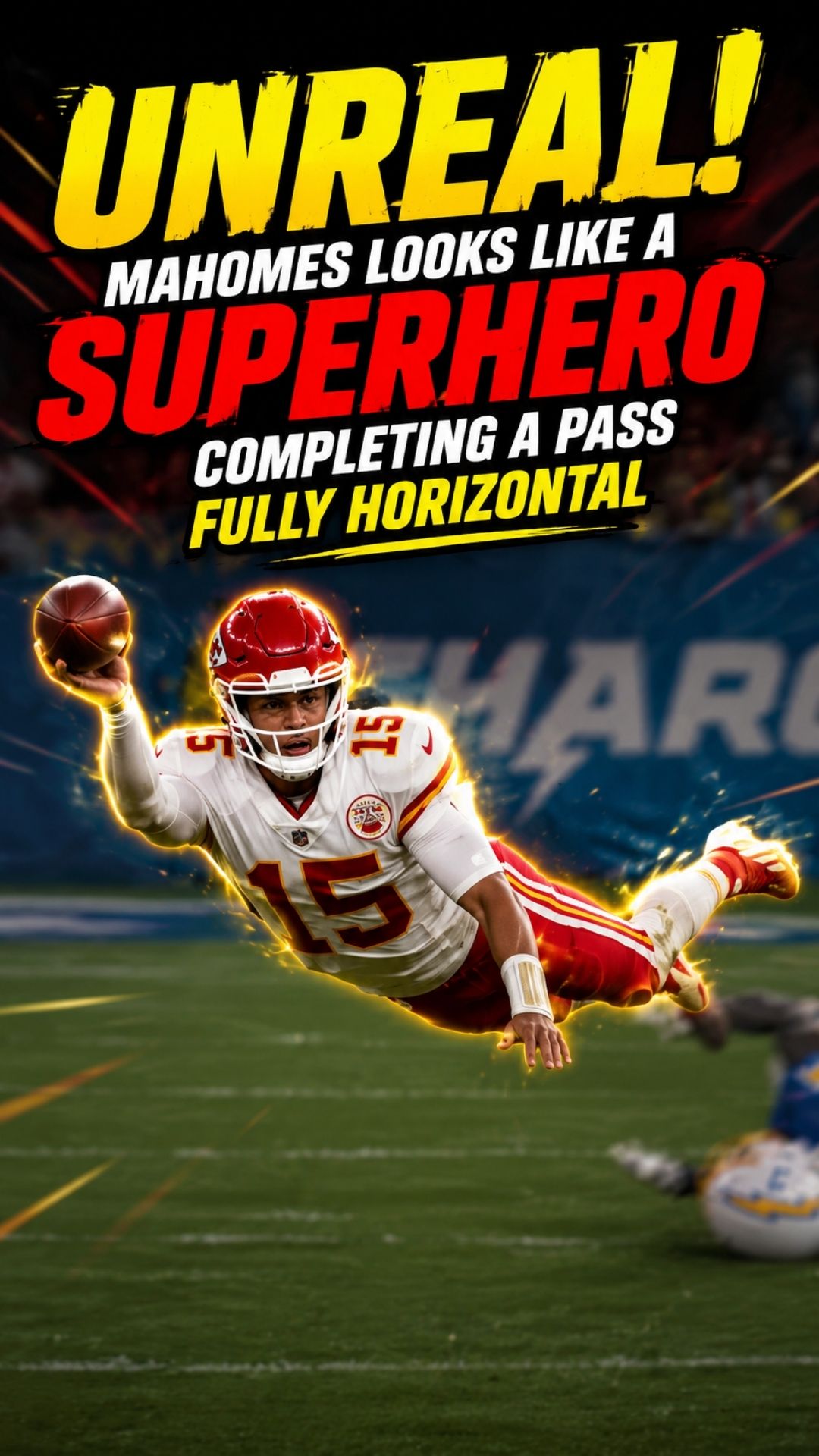 Patrick Mahomes goes full superhero on this unreal horizontal throw