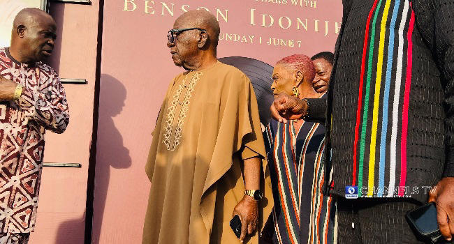 Photos: Burna Boy, family, friends celebrate granddad Pa Benson Idonije ...