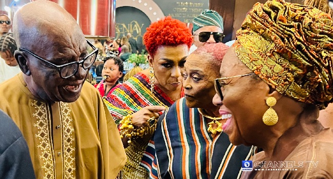 Photos: Burna Boy, family, friends celebrate granddad Pa Benson Idonije ...