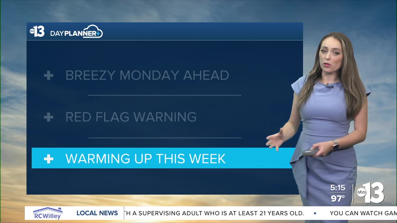 Windy weather returns with a warmup on deck