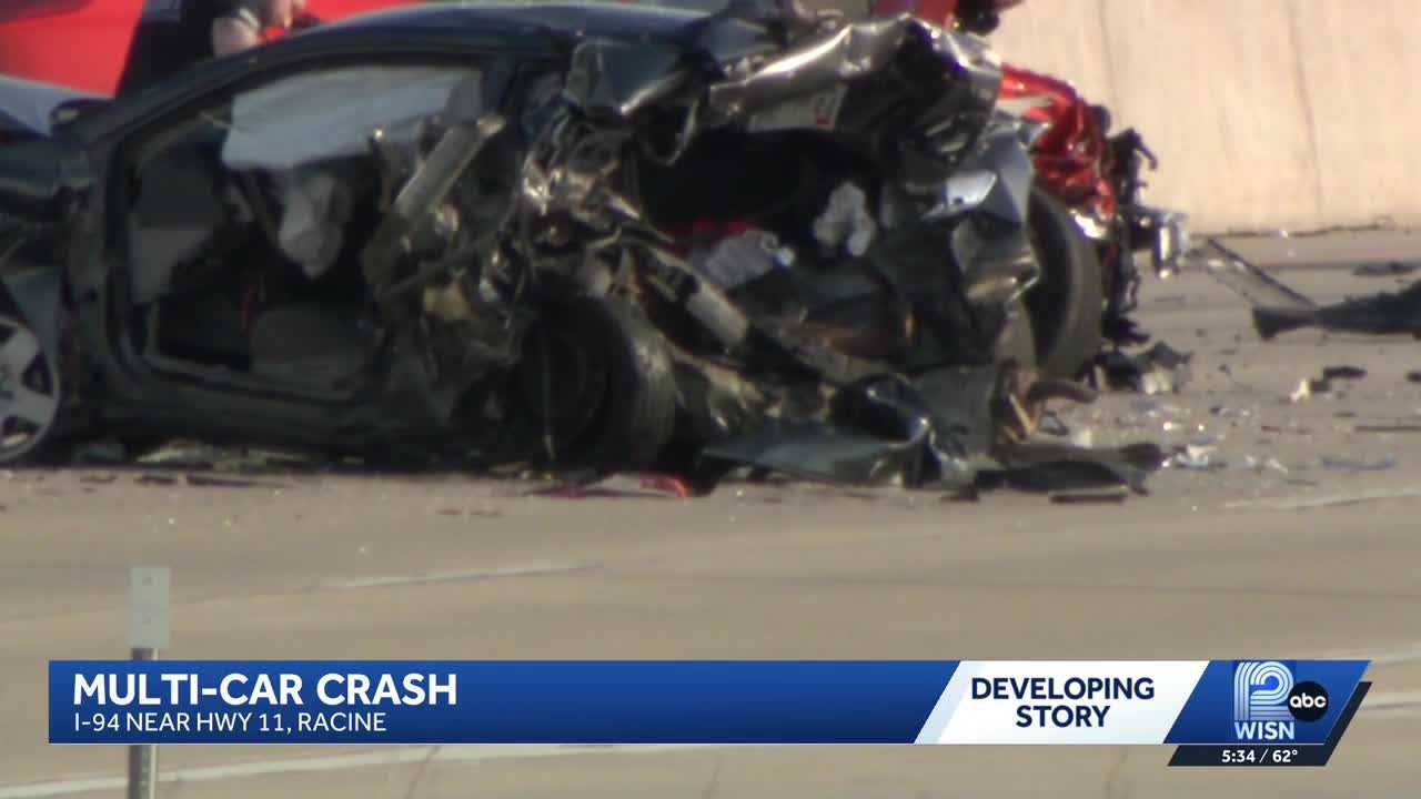 Multiple hurt in six-vehicle crash in Racine