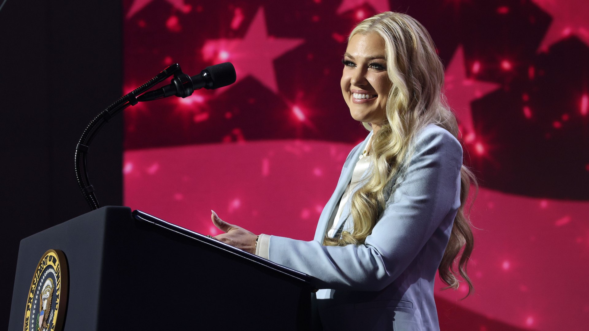 Erika Kirk responds to heckler during Turning Point USA conference