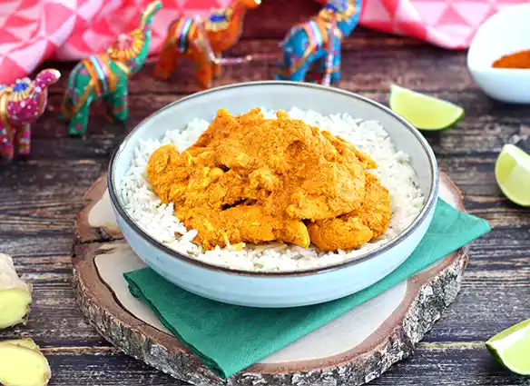 Frango indiano (frango tandoori feito com iogurte)