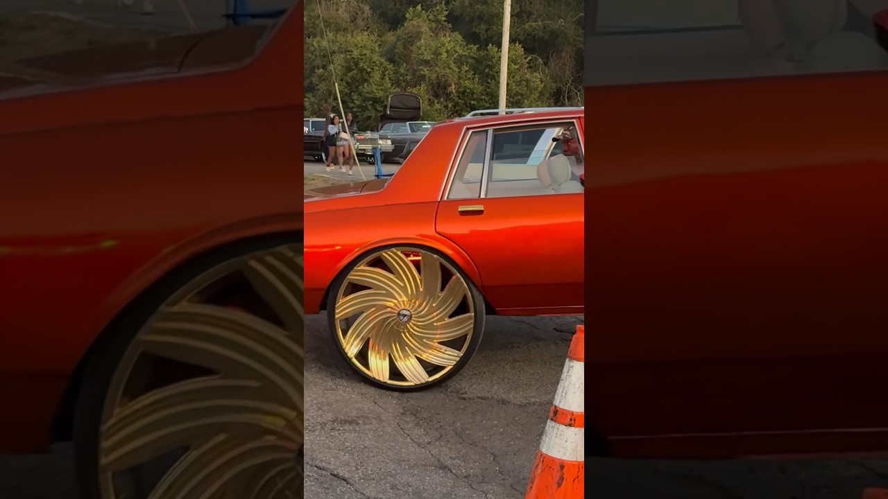 Chevy Box on Gold 32’s At the Carshow