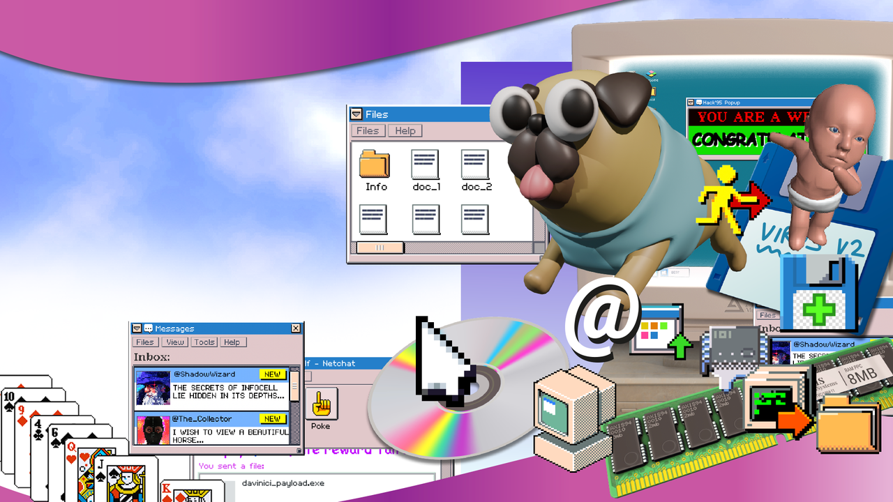 Return to the golden age of computing in Hack '95, which has a demo you ...