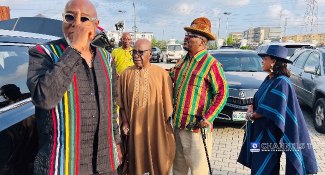 Photos: Burna Boy, family, friends celebrate granddad Pa Benson Idonije ...