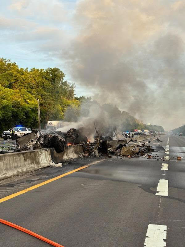 2 injured after fiery tractor-trailer crash on I-40 in Mt. Juliet