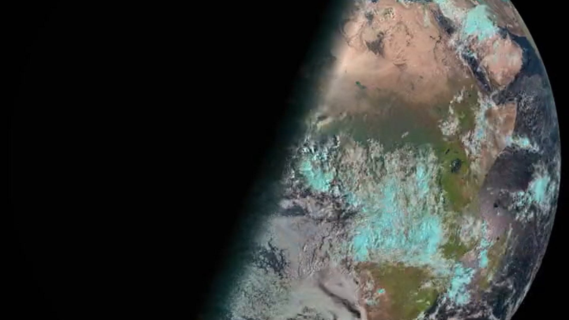 365-day time-lapse of Earth images showing sunlight movement