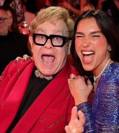 Elton John surprises Dua Lipa and Callum Turner with wedding ...
