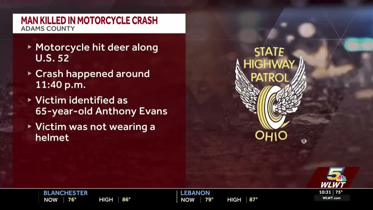 Motorcycle-deer collision in Adams County results in fatality