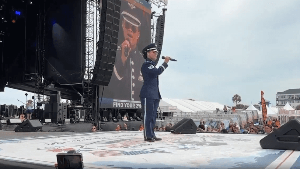 Air Force Staff Sgt. Victoria Park sings national anthem at CCMF, aims ...
