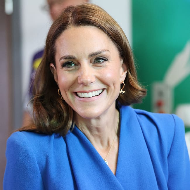 Kate Middleton steps out in a heart-printed dress for cancer research event