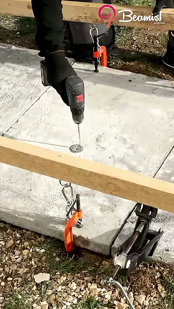 How to level uneven concrete slabs #diy #concrete #leveling #trick