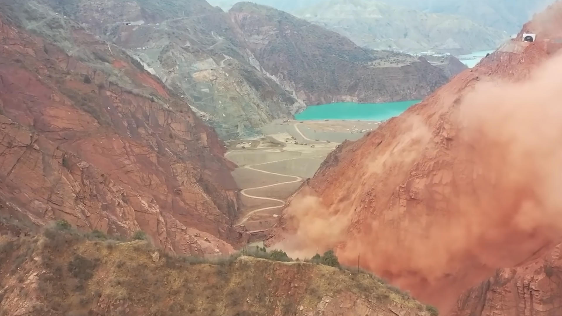 A 335-meter dam is scheduled for completion in Tajikistan