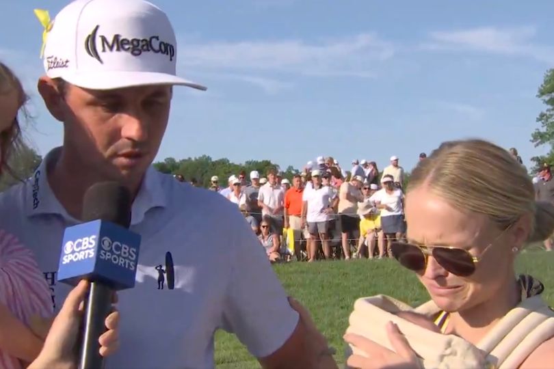JT Poston's wife fights back tears in interview after life-changing ...