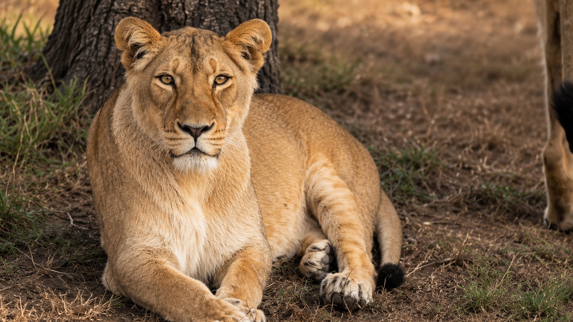 This lioness noticed the camera watching her