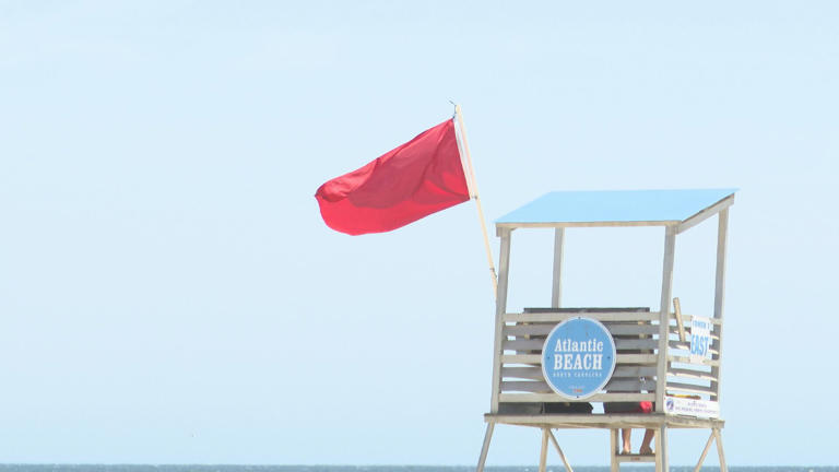 Red flags fly along Crystal Coast as beachgoers seek escape from summer ...