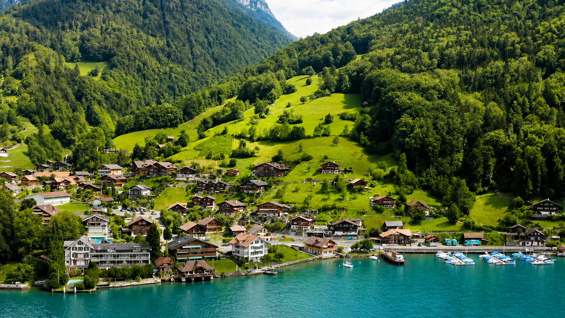 Mengapa desa-desa Swiss ini dibangun di samping tebing?