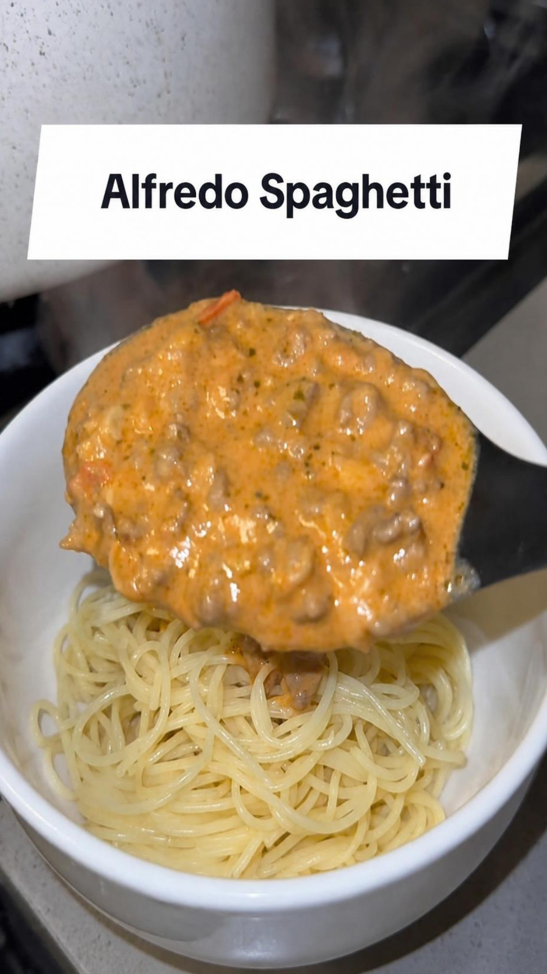 Creamy Alfredo spaghetti recipe