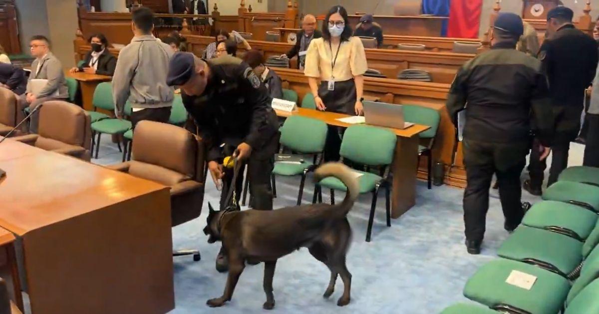 Look: Security tight at Senate as Gatchalian bloc holds blue ribbon ...
