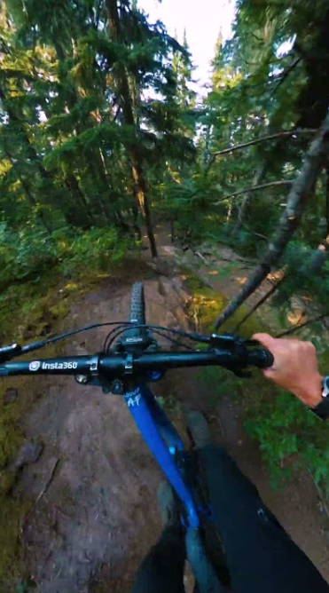 Riding the steepest trail at Whistler Bike Park