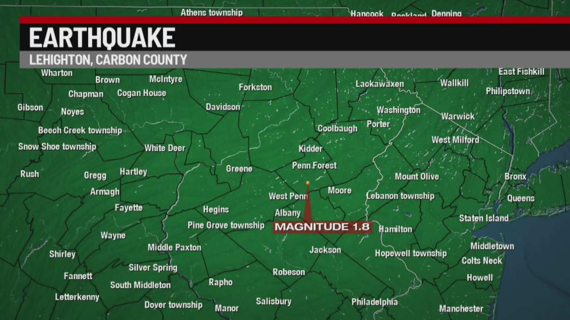1.8-magnitude earthquake detected in Carbon County | 28/22 News