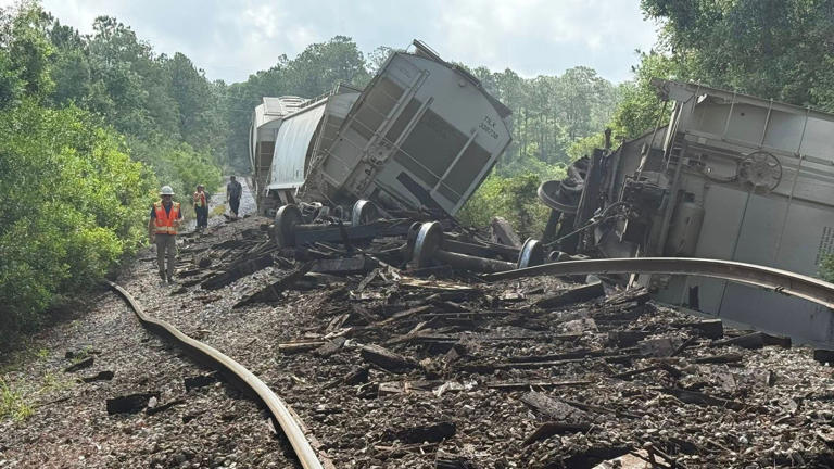 Freight train derails in wooded area of Harrison County, HCFR says