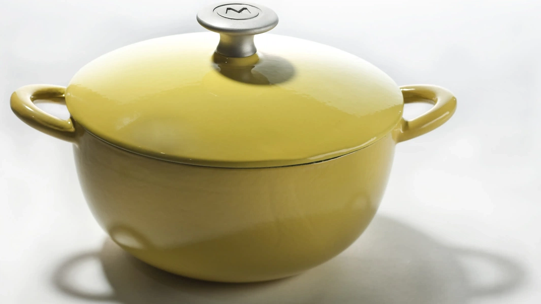 Food & Wine advises hand-washing enameled cast iron Dutch ovens