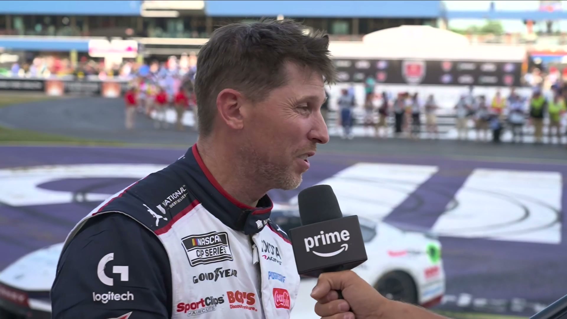 'We're still thinking of Kyle': Hamlin honors Busch in Victory Lane