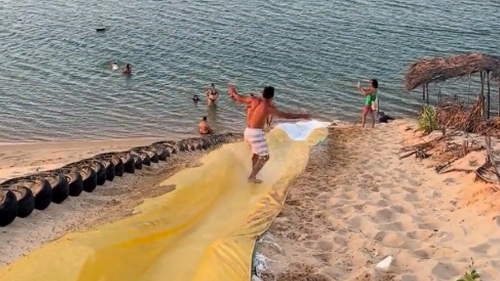 The slide instantly ruined the plan