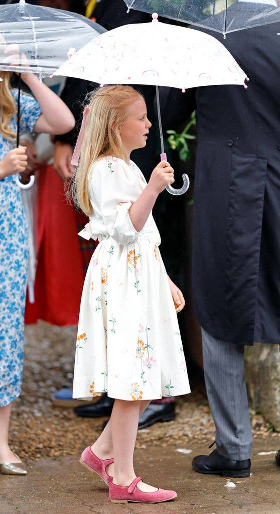 Lena Tindall wears a high street dress to her uncle Peter Phillips ...